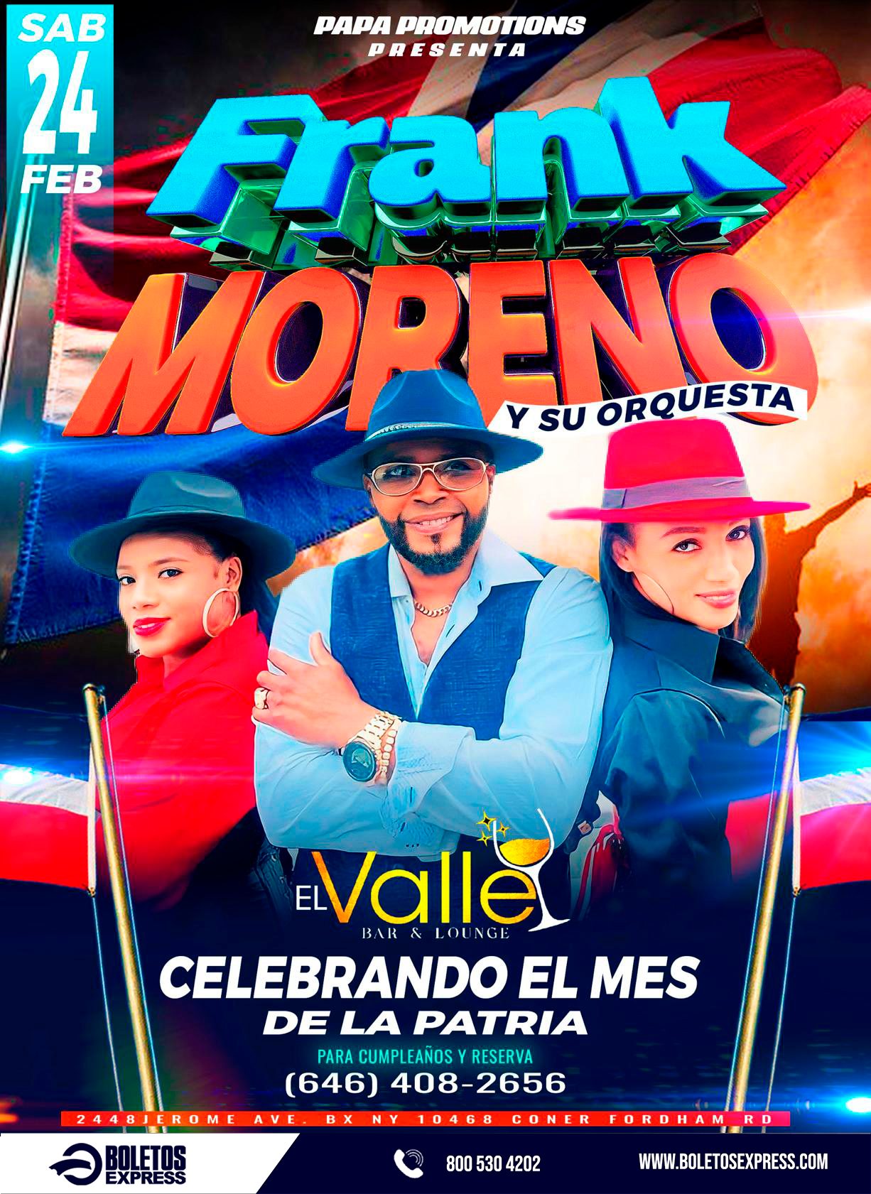 FRANK MORENO Y SU ORQUESTA Tickets - BoletosExpress