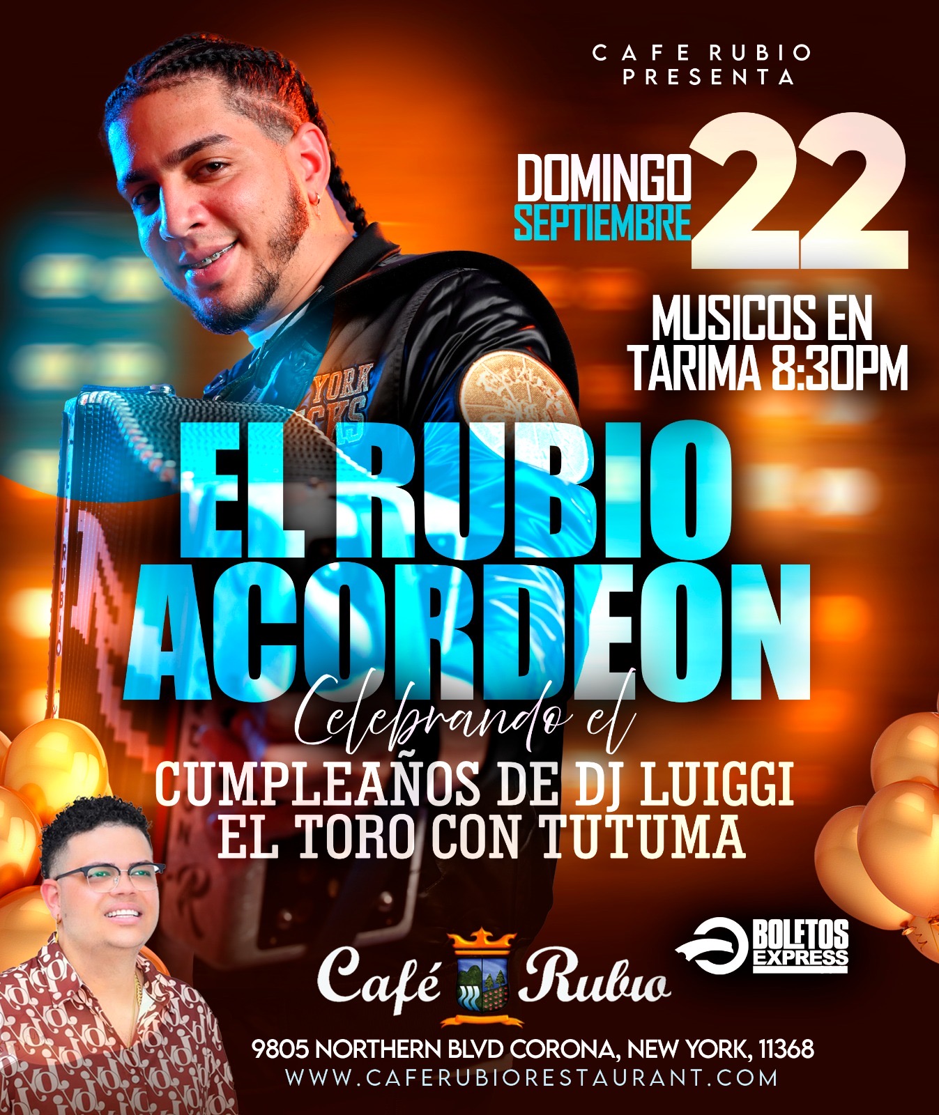 EL RUBIO ACORDEON EN CAFE RUBIO Tickets - BoletosExpress