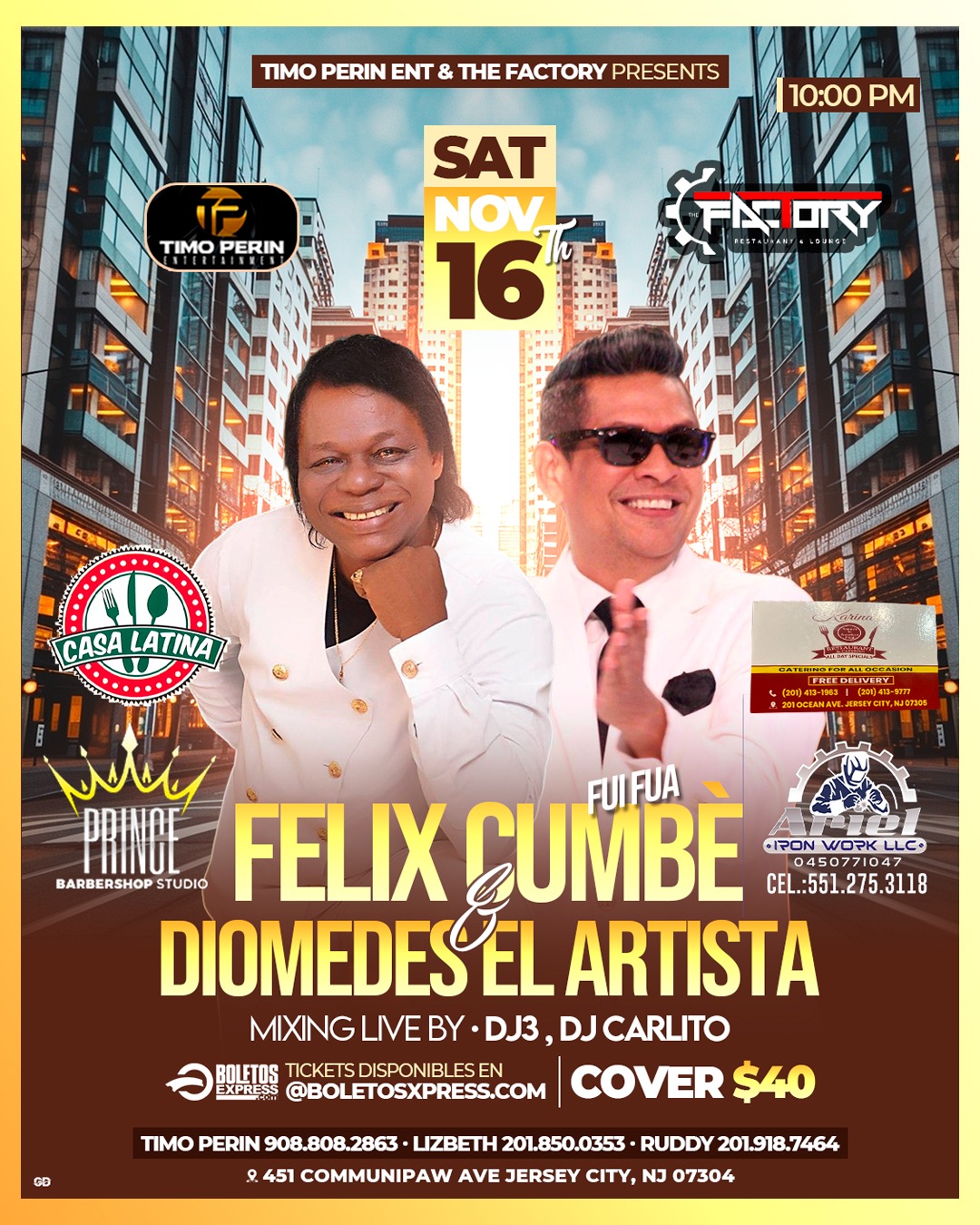 FELIX CUMBE & DIOMEDES EL ARTISTA Tickets - BoletosExpress