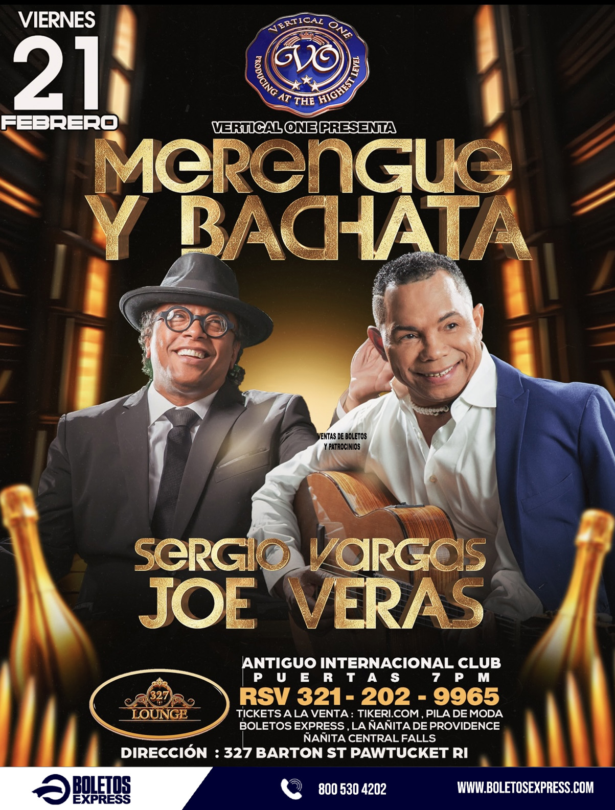 SERGIO VARGAS Y JOE VERAS Tickets - BoletosExpress